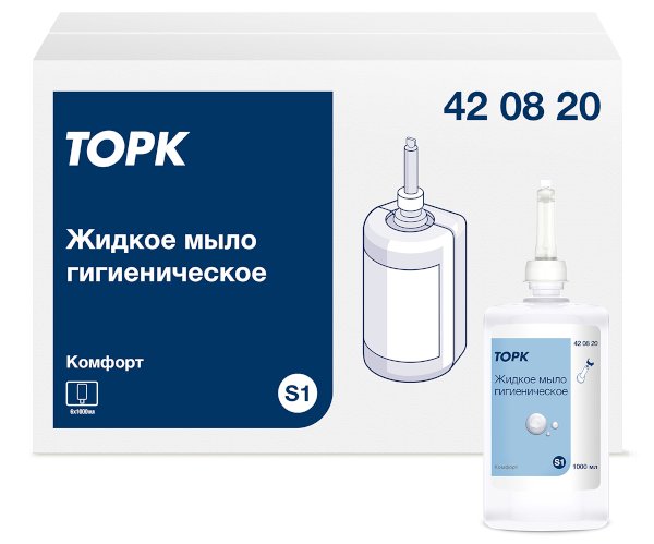 Мыло жидкое гигиеническое картриджное Торк Tellus Комфорт, 1 литр, S1 ...