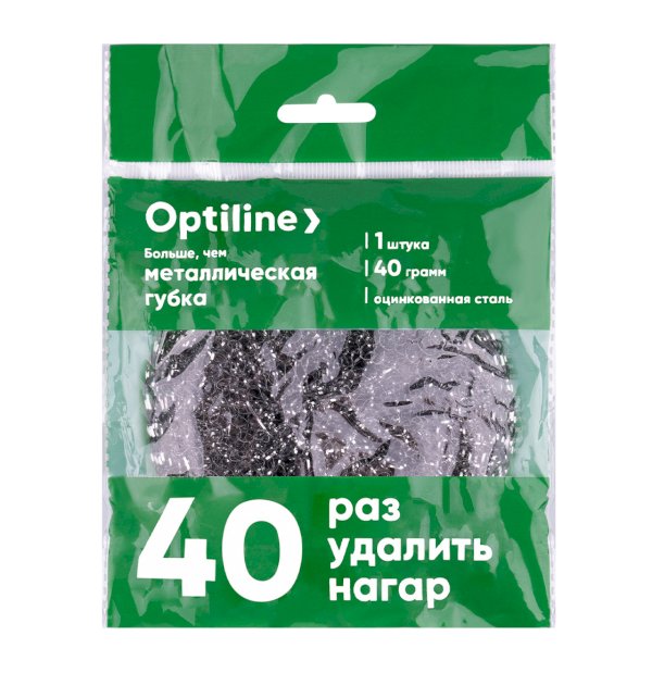Губка металлическая Optiline 40 г. Артикул 31-6568. Купить в «ОПТИКОМ ...